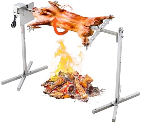 Amazon.com : Kanka Rotisserie Grill + Kanka Hard Floor Stand - Heavy Duty Grill Rotisserie Kit ...