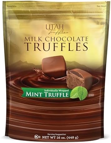 Amazon.com : Utah Truffles Mint Chocolate Truffles, Individually ...