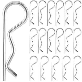 Amazon.com: HINZIC 18 Pcs Heavy Duty Cotter Hitch Pins, R Clips Steel ...