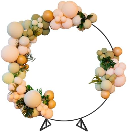 Amazon.com : Balloon Arch Stand,6.6FT White Round Backdrop Stand Kit ...
