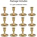 Amazon.com: Gold Taper Candle Holder Set of 12, Hewory Short Skinny ...