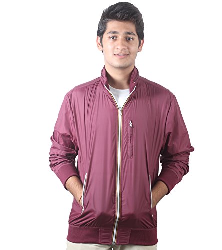 Buy SOC Maroon Biker Jacket at Amazon.in