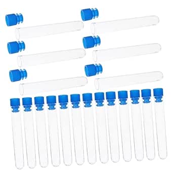 ULTECHNOVO 50pcs Test Tube Pack 12x75mm Plastic Laboratory Tubes for ...