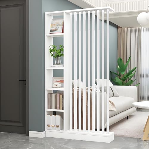 Amazon.com - Room Divider with Shelves, Entrance Hall Partition Screen ...