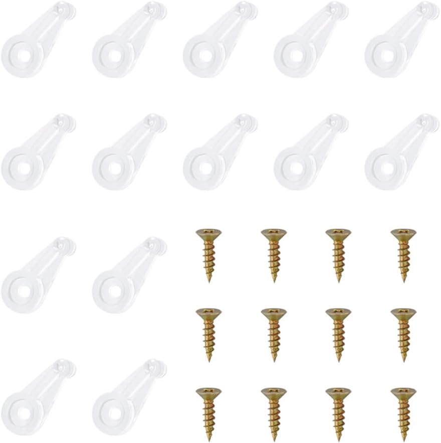 20 Pack Cabinet Door Glass Retainer Clips Kit, Plastic Glass Panel ...