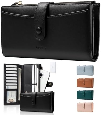 Amazon.com: Vulkitty Ultra Slim Thin Leather Wallets Womens Bifold ...