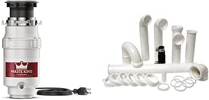 Waste King L-111 Garbage Disposal with Power Cord, 1/3 HP, Gray & PF ...