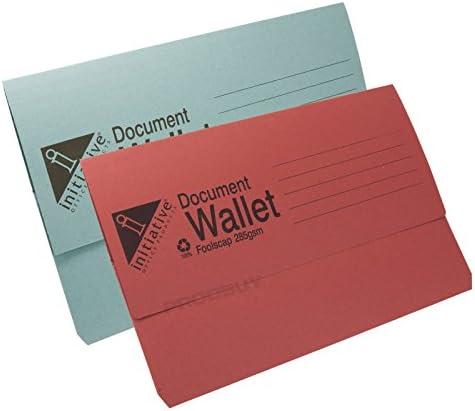 25 x 285gsm Foolscap Premium Document Wallets A4 Paper Storage Files ...