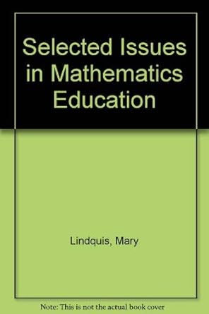 Amazon.com: Selected Issues in Mathematics Education: 9780821111147 ...