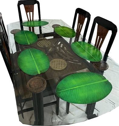 Buy MANUFACTORY PVC Printed Fridge/Table Placemat Banana Leaf, Size 30 ...