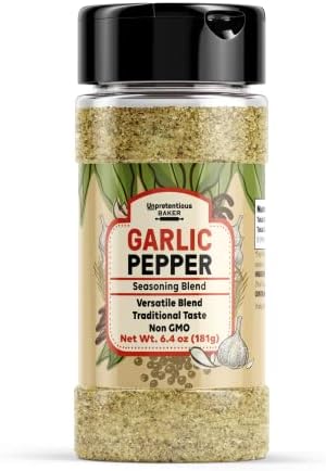 Amazon.com : Unpretentious Garlic Pepper, 6.4 oz, Versatile Seasoning ...