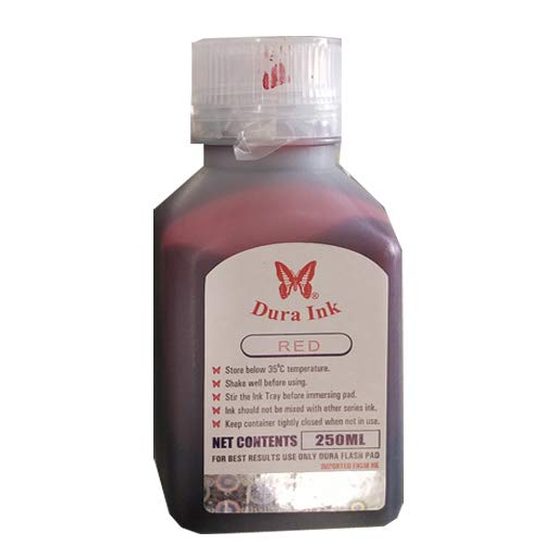 Flash Stamp Ink - Dura - Red - 250 ML : Amazon.in: Office Products