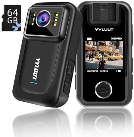 Amazon.com: Hoyaliro Body Camera WiFi Mini Hidden Camera with Audio ...