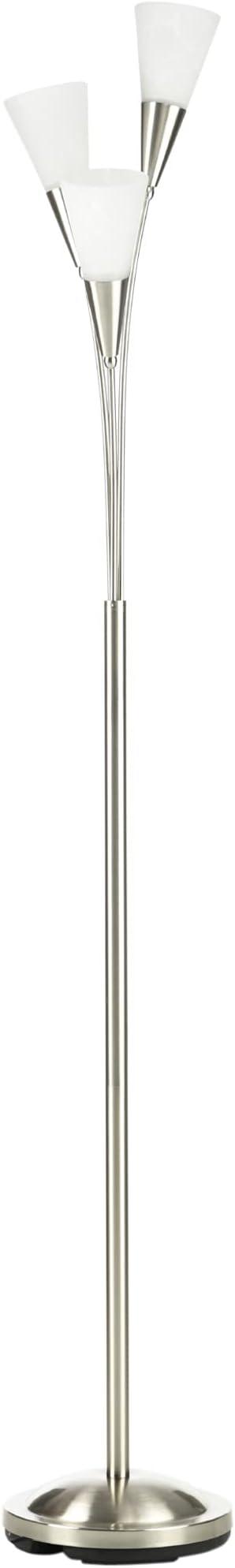 HOMCOM 3-Light Upright Floor Lamps for Living Room, Modern Standing ...