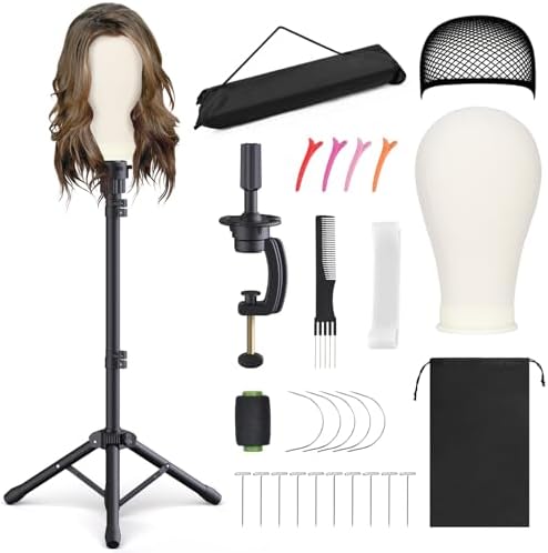 Amazon.com: Relx Reinforced Wig Stand with Mannequin Head - Adjustable ...