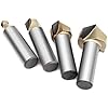 4PCS V Groove Router Bit, 90-Degree Titanium Coated Carbide-Tipped 2 ...