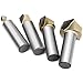 4PCS V Groove Router Bit, 90-Degree Titanium Coated Carbide-Tipped 2 ...