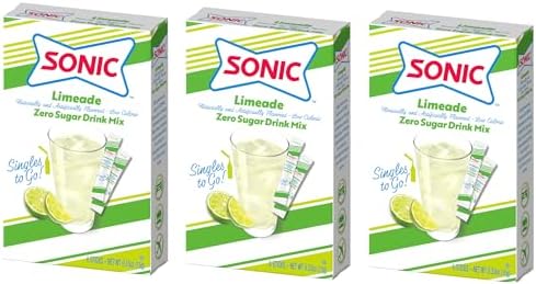 Amazon.com : Sonic Singles to Go Powdered Drink Mix, Ocean Water, 6 ...