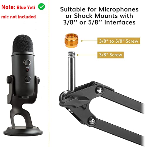 Snapklik.com : For Blue Yeti Microphone Boom Arm, YUZUHOME Adjustable ...