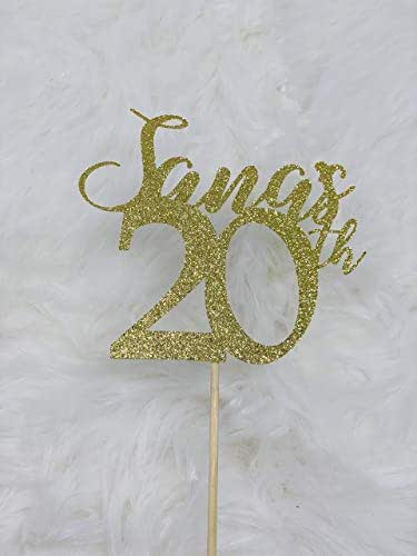 Amazon.com: Happy 20th Birthday Cake Topper,Any Number!, Custom ...