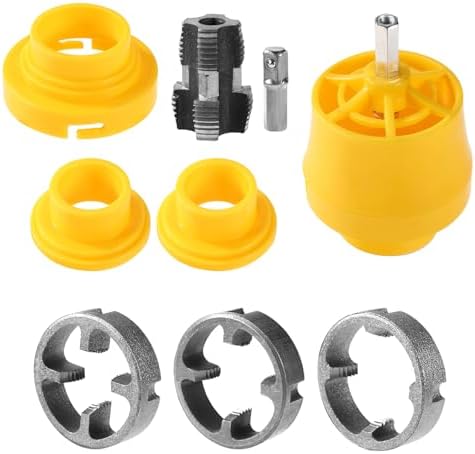 9pcs PVC Thread Maker Tool Set for Electric Drill, Electric Drill Pipe ...