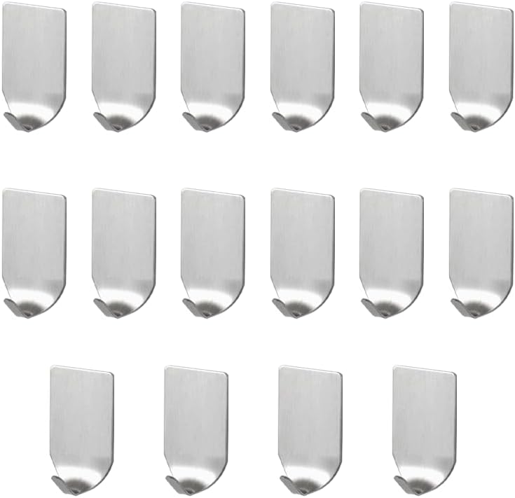 Amazon.com: mxtechnic Small Adhesive Hooks 304 Stainless Steel Wall ...