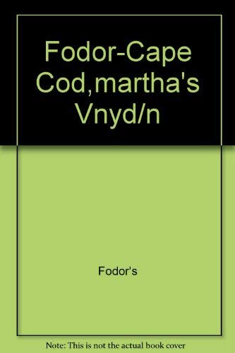 Fodor-Cape Cod,martha's Vnyd/n: Fodor's: 9780679020264: Amazon.com: Books
