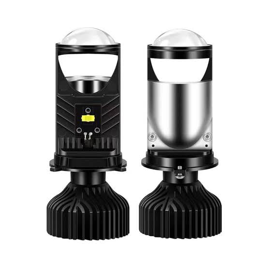 sashik 2 pcs H4 Mini Led Lense Projector Bike Headlight Light 90 Watt ...