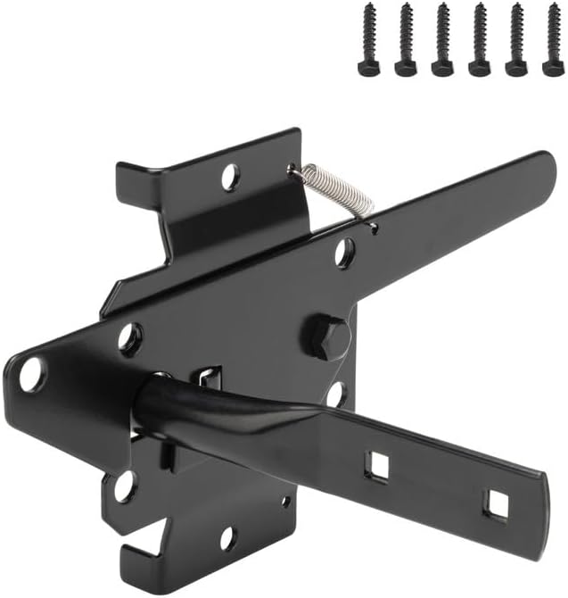 Amazon.com: Bordersmover Heavy Duty Gate Latch, Post Mount Automatic ...