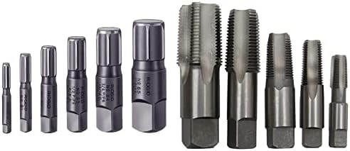 RIDGID Pipe Extractor Set (35685) + Drill America NPT Pipe Tap Set ...