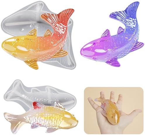 Amazon.com: 2 Pack Fish Mold Fish Candle Mold Animal Mold Fish Resin ...