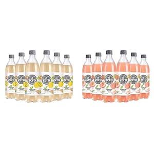 Paper Boat Ginger Lemon Sparkling Water, Pack of 6, 600ml Each & Paper Boat Peach Sparkling ...
