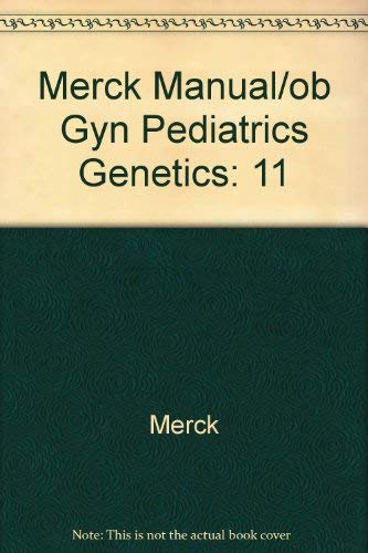 Merck Manual/ob Gyn Pediatrics Genetics: Merck: 9780911910056: Amazon ...