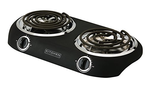 Kitchen Selectives DB-2 Kitchen Selectives Double Burner, Black ...