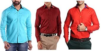 Mark Pollo London Men's Linen Slim Fit Party Wear/Casual/Formal Shirt ...