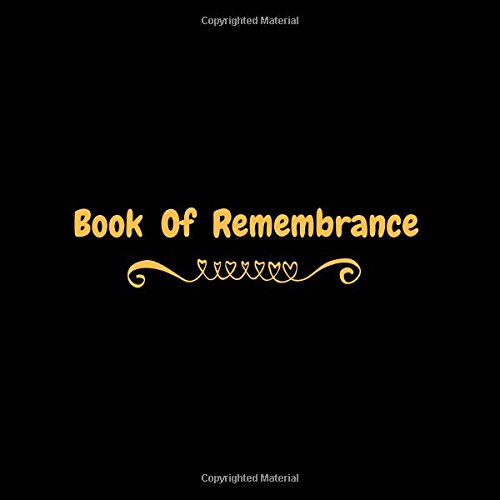 Book Of Rememberance: Large Square Celebration of Life, Condolence Book ...