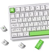 Amazon.com: mintcaps PBT Doubleshot Keycaps 134 Keys Gradient Green ...