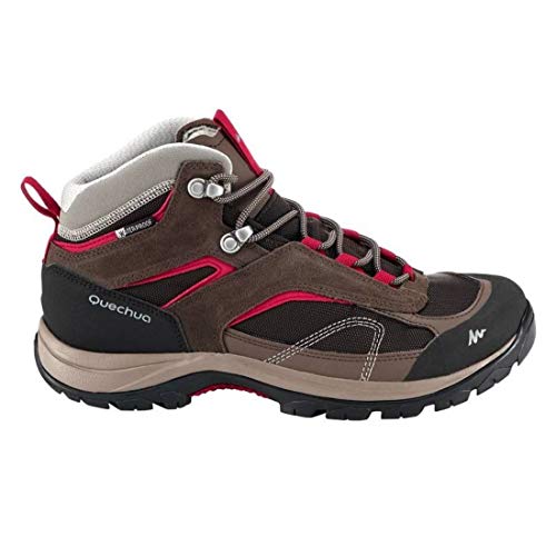 Quechua MH 100 Mid Women's Waterproof Mountain Hiking Shoes - Brown (EU ...