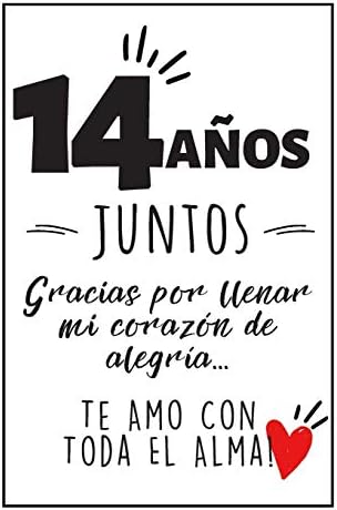 14 Aniversario De Bodas Tarjeta 14 Años Del Aniversario De Boda De