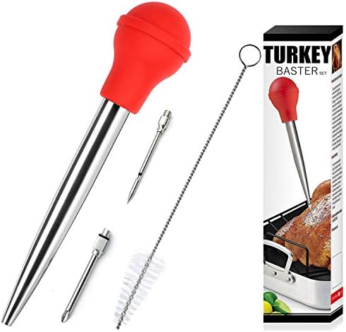 Amazon.com: Stainless Steel Turkey Baster With Cleaning Brush - Food ...
