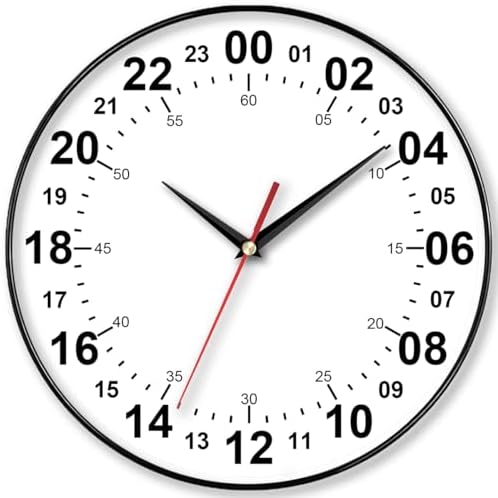 Amazon.com: Universal 10441 - 24-Hour Round Wall Clock, 12.5in, Black ...
