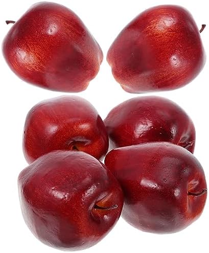 Amazon.com: Longdex Artificial Red Apple 4PCS High Simulation Plastic ...