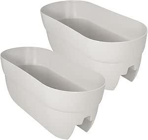 Amazon.com: Emsco Group Rail Planter, White : Patio, Lawn & Garden