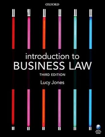Amazon.com: Introduction to Business Law: 9780198727330: Jones, Lucy: Books
