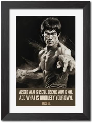 TenorArts Bruce Lee Quote Poster Frame Laminated Photo Framed Paintings ...