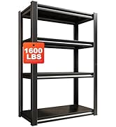 Amazon.com: Raybee 40" W Garage Shelving Heavy Duty Shelving Adjustable ...