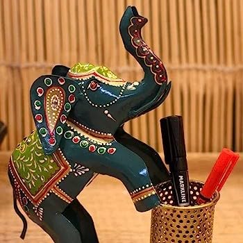 Rishabh Creation | Elephant Pen Stand - Pen Stand for Desk | Pen Stand ...