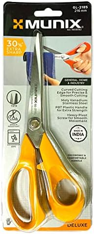 Munix GL-2185 216 mm / 8.5" Stainless Steel Scissors | Round Tip with ...