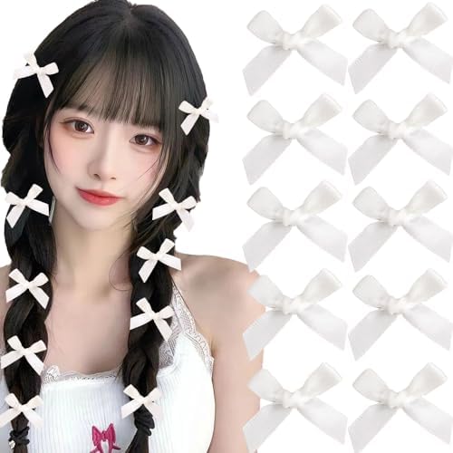 Amazon.com : SAWINDA 20PCS Pink Mini Bowknot Ribbon Barrettes - Cute ...