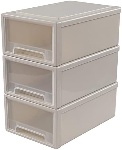 Afromy 6 Quart Stacking Chest Storage Drawer Box, Desktop Stacking ...